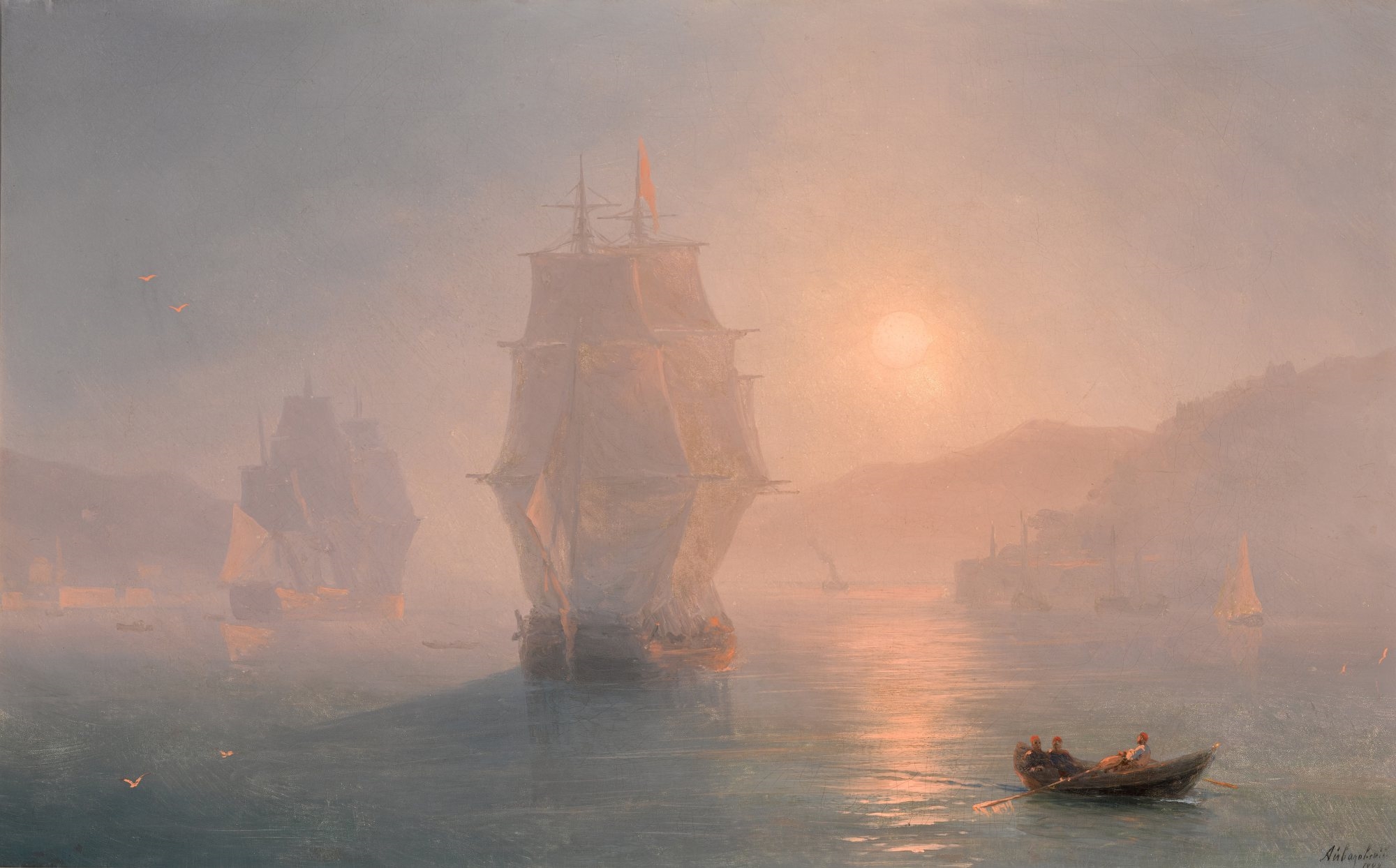 Ivan Aivazovsky | Ship at sea | MutualArt