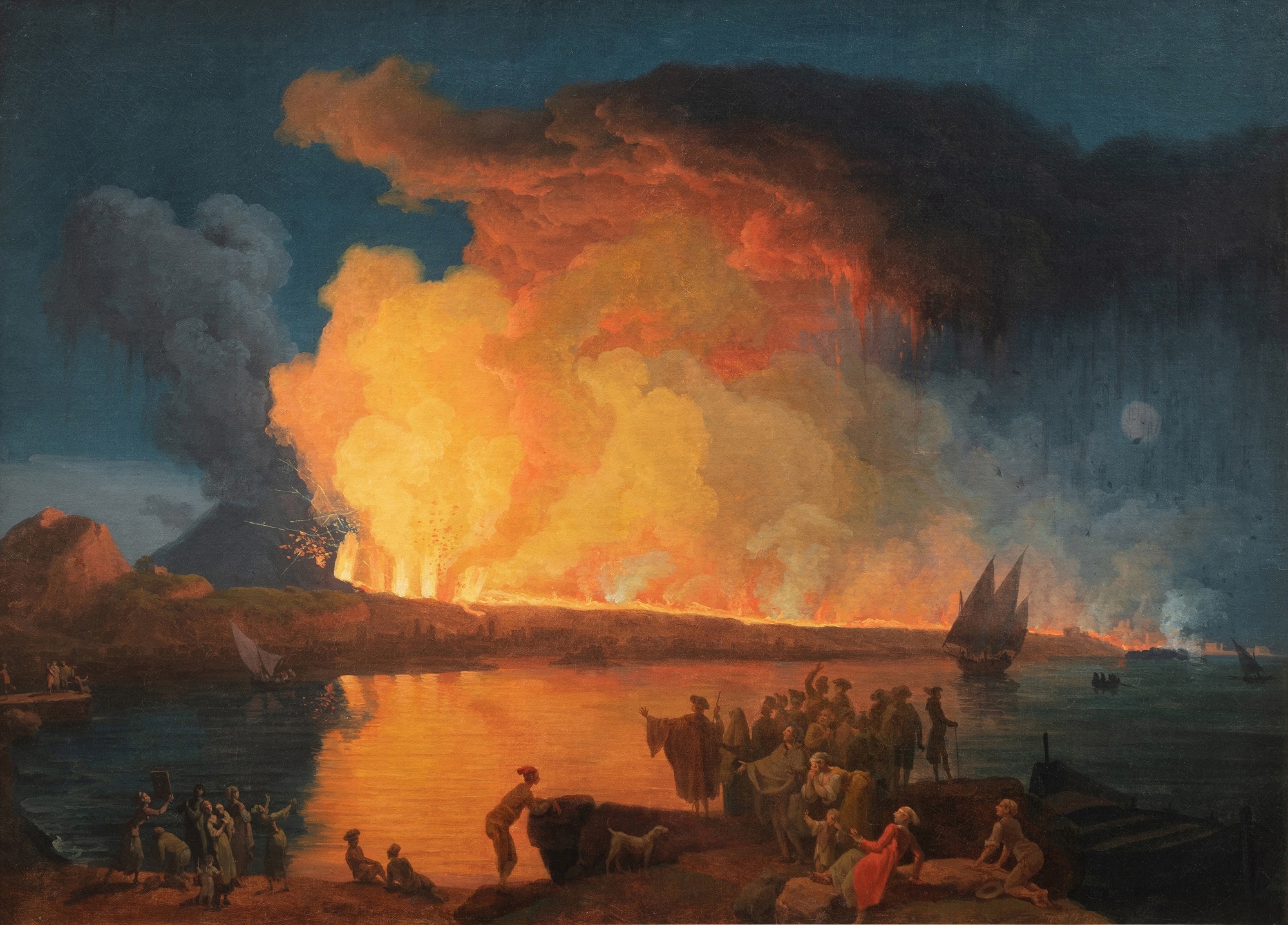 Pierre-Jacques Volaire | The eruption of Mount Vesuvius, 15 (1794 ...