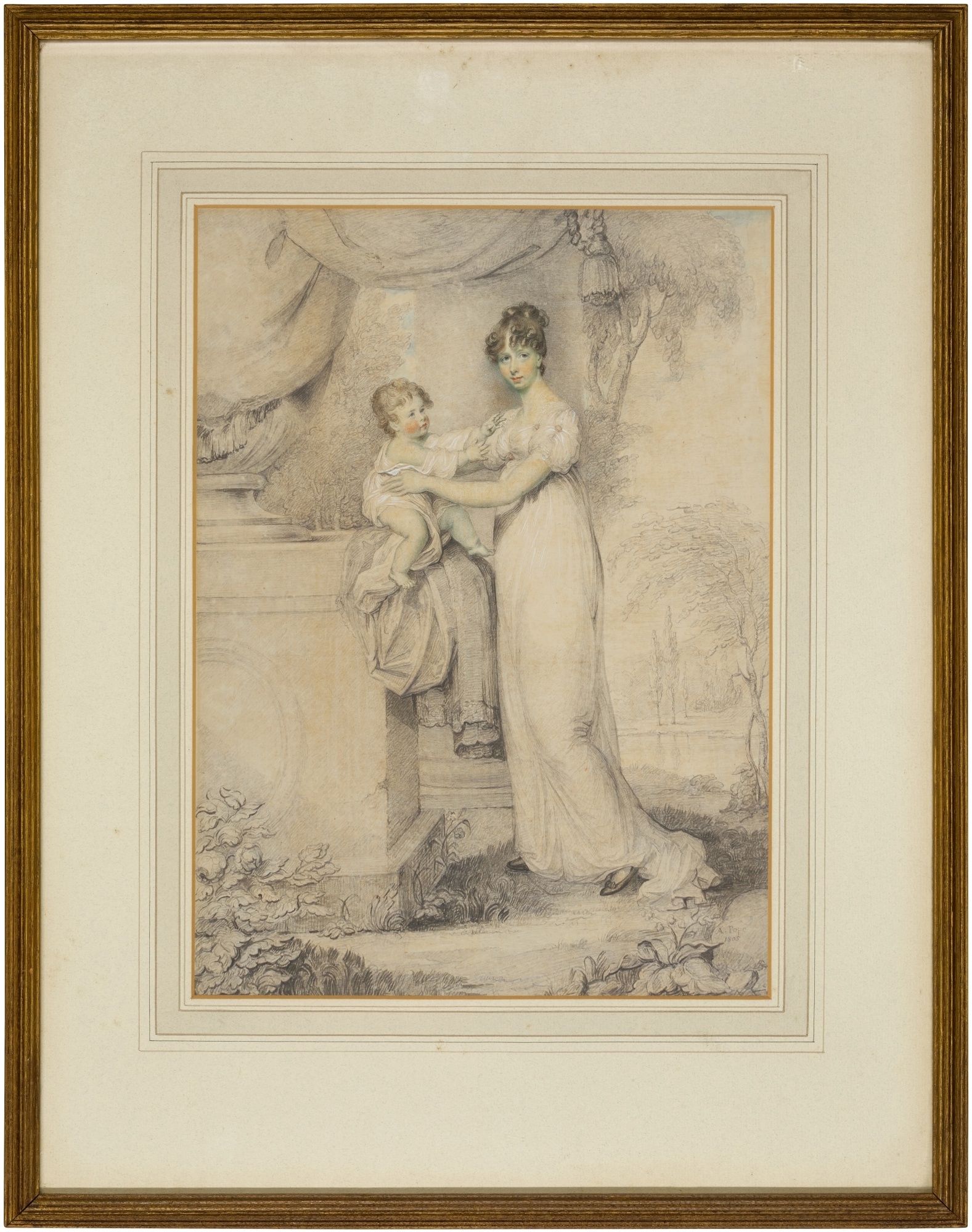 Alexander Pope Jr. | Portrait of a mother and child | MutualArt