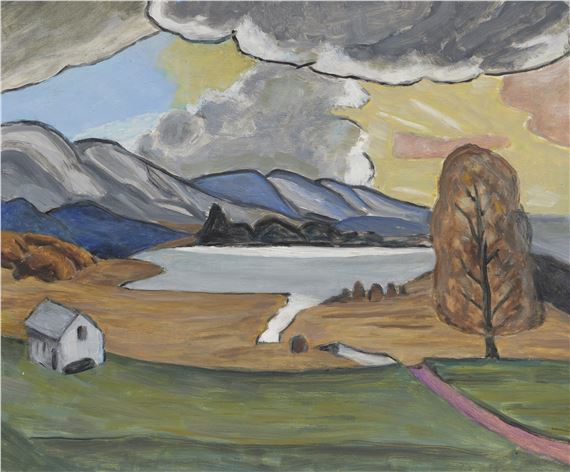 Gabriele Münter | Staffelsee mit Nebelsonne (1931) | MutualArt