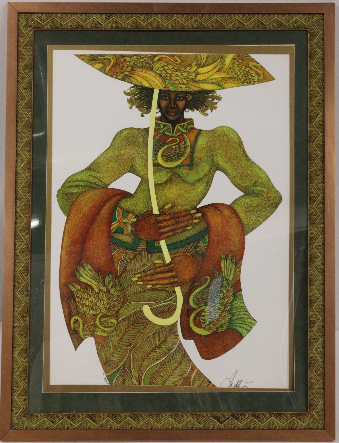 Charles Bibbs | Woman with yellow umbrella | MutualArt