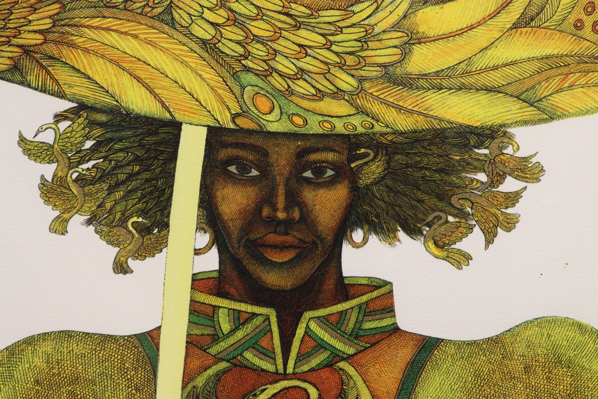 Charles Bibbs | Woman with yellow umbrella | MutualArt