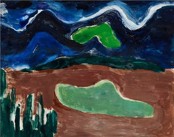 Doreen Vanston | LANDSCAPE WITH LAKE AND HILLS (1964) | MutualArt