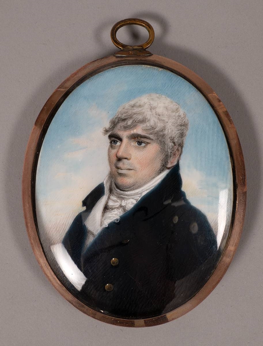 Irish School, 18th Century | PORTRAIT OF AN UNKNOWN GENTLEMAN WEARING A BLACK COAT, WHITE ...