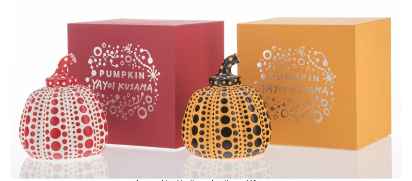 Yayoi Kusama | Red Pumpkin; Yellow Pumpkin (two works), (2013) | MutualArt