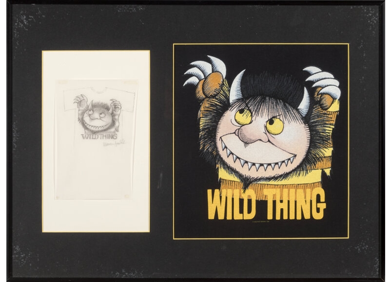 Maurice Sendak | Moishe Wild Thing Tee-Shirt Design, preliminary sketch ...