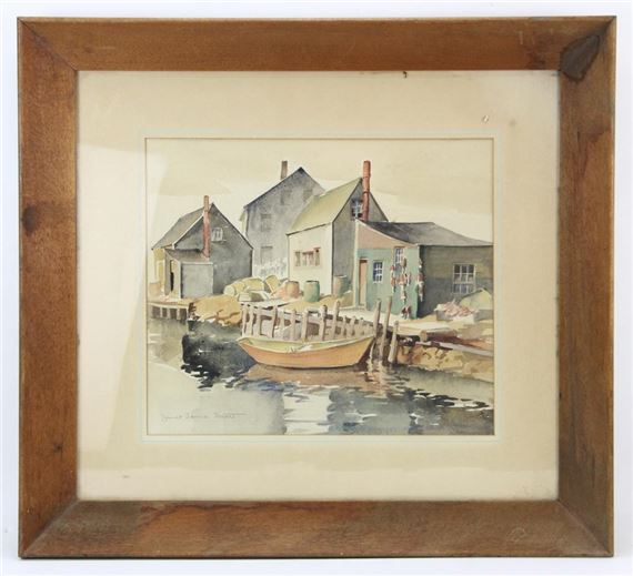 Janet Laura Scott | Janet Laura Scott Signed, Gloucester Pier | MutualArt