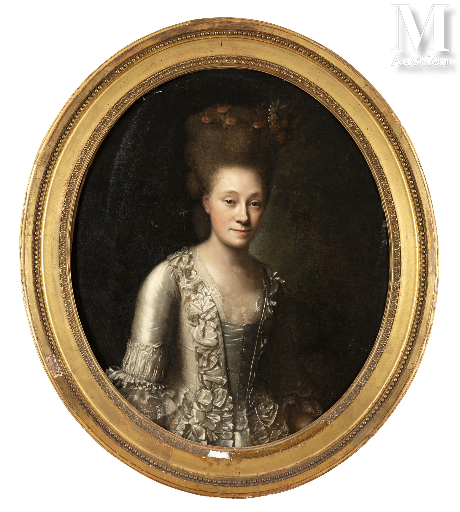 Adolf-Ulrik Wertmüller | Portrait de femme à la robe argentée ...