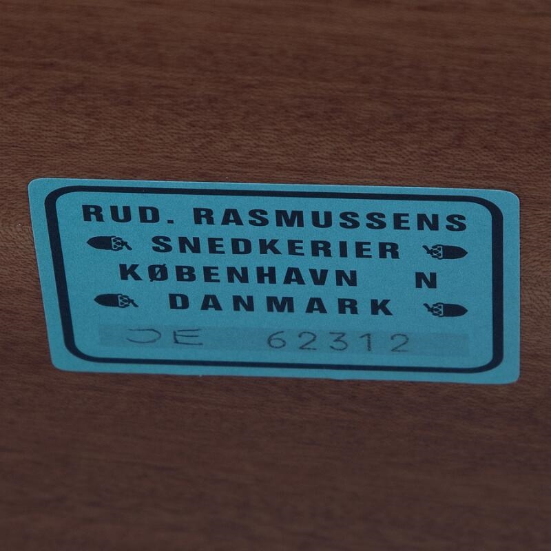 Kaare Klint | Circular mahogany coffee table with underlying square ...