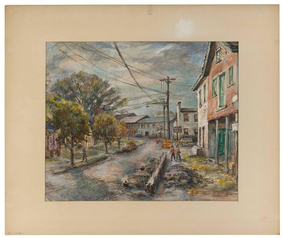 John Thomason | Town scene, | MutualArt