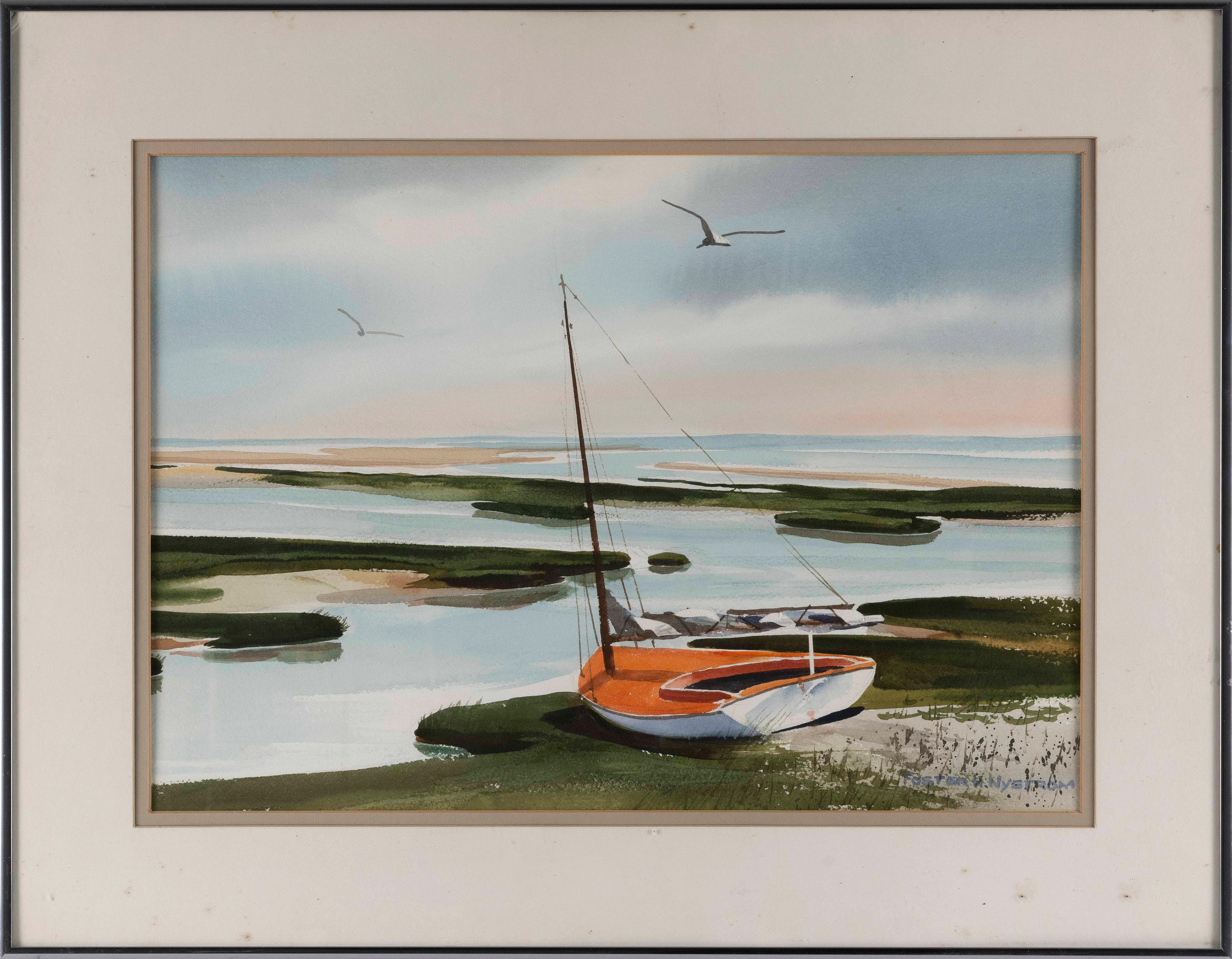 Foster Nystrom | Beached sailboat. | MutualArt