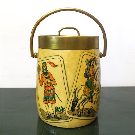 Aldo Tura | Bucket Bottle holder with Neapolitan papers | MutualArt