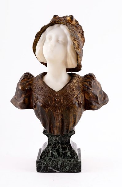 Fortunato Gori | Bust of a lady with hat | MutualArt