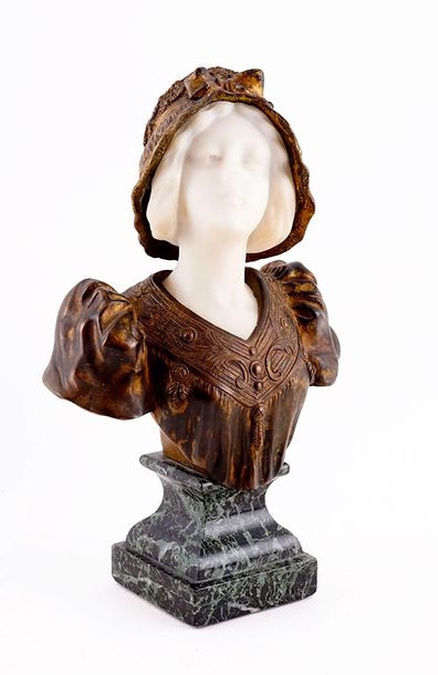 Fortunato Gori | Bust of a lady with hat | MutualArt