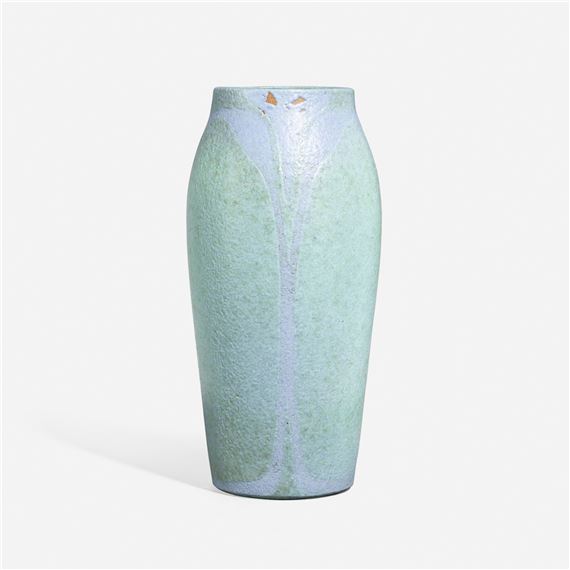 Zark Pottery | Vase with alternating floral and panel design (Circa ...