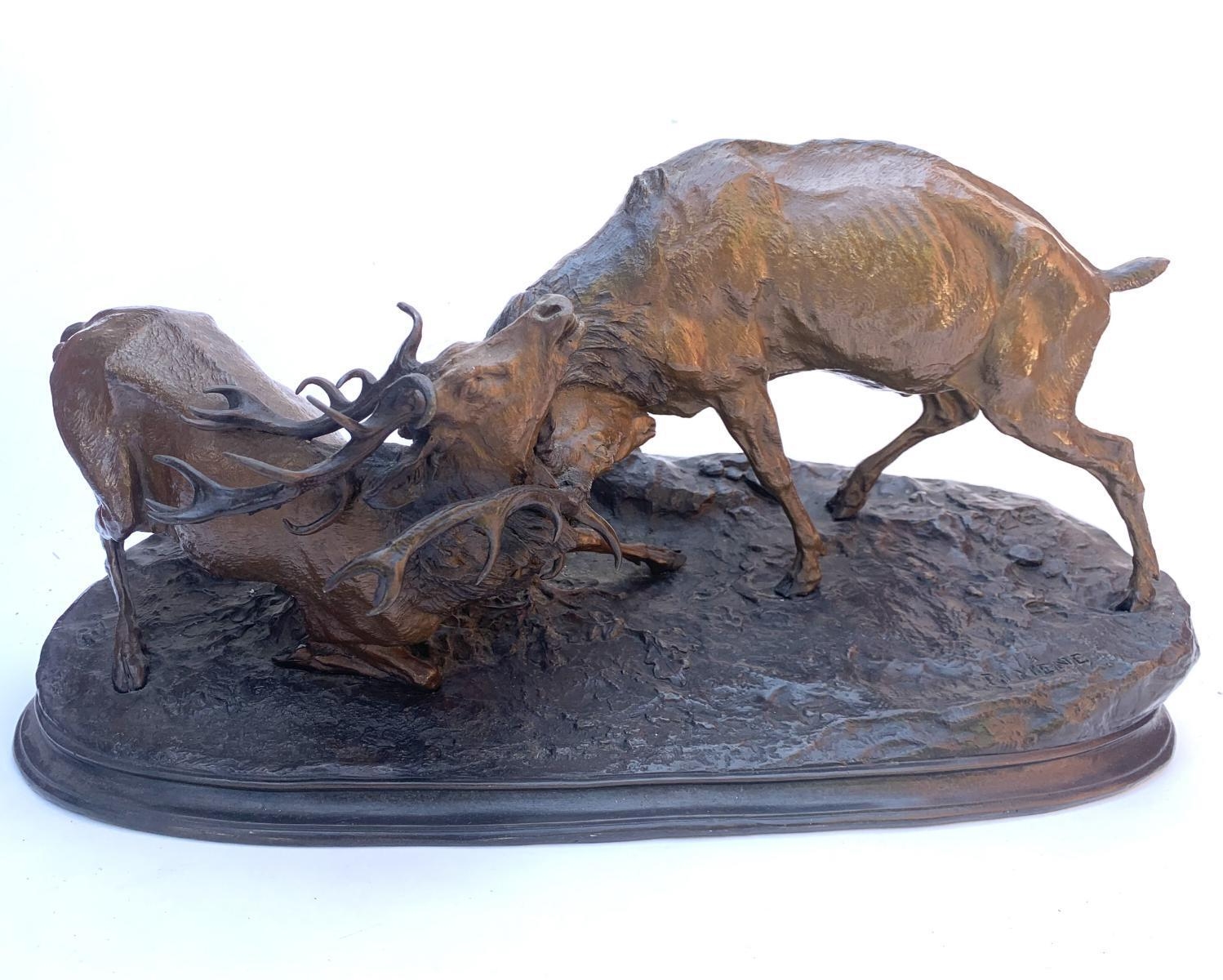 Pierre-Jules Mene | Fighting Stag | MutualArt