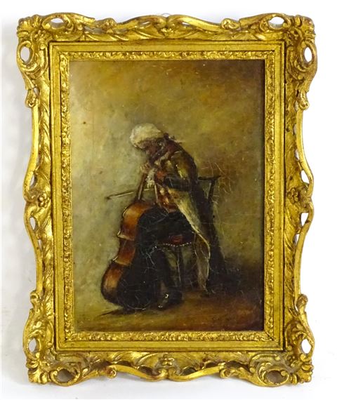Florence Pash | The Cellist, A portrait of a seated musician playing ...