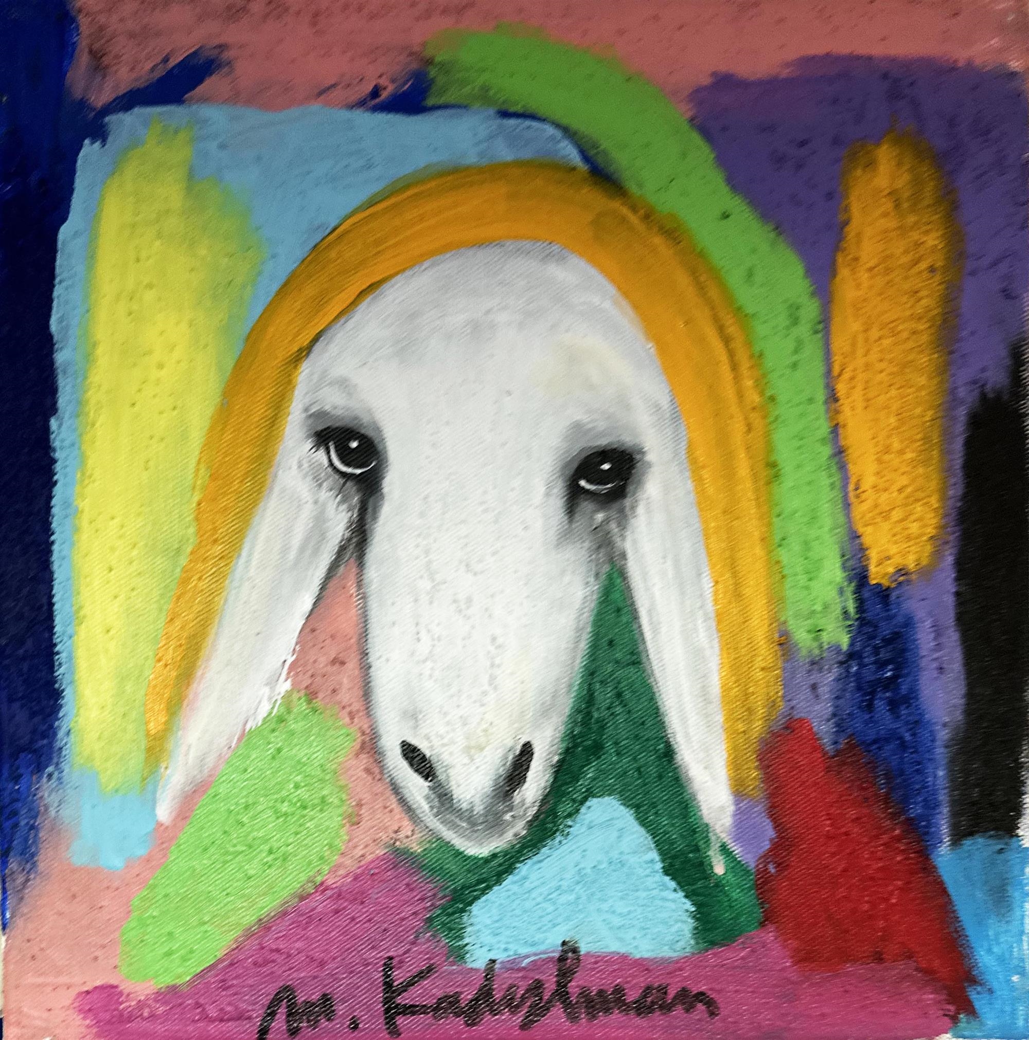 Menashe Kadishman | Sheep head small | MutualArt