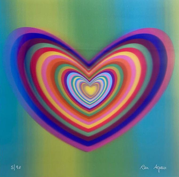 Ron Agam | Love in green and yellow | MutualArt