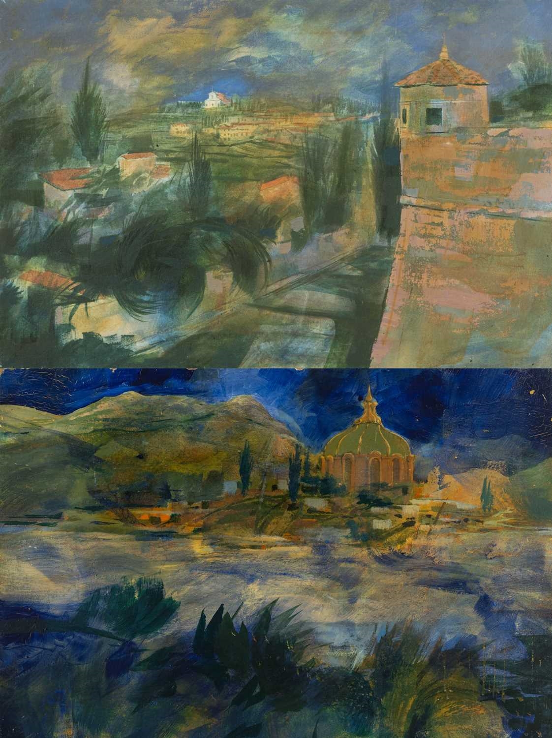 Ronald Lowe | Tuscan landscape with cathedral | MutualArt