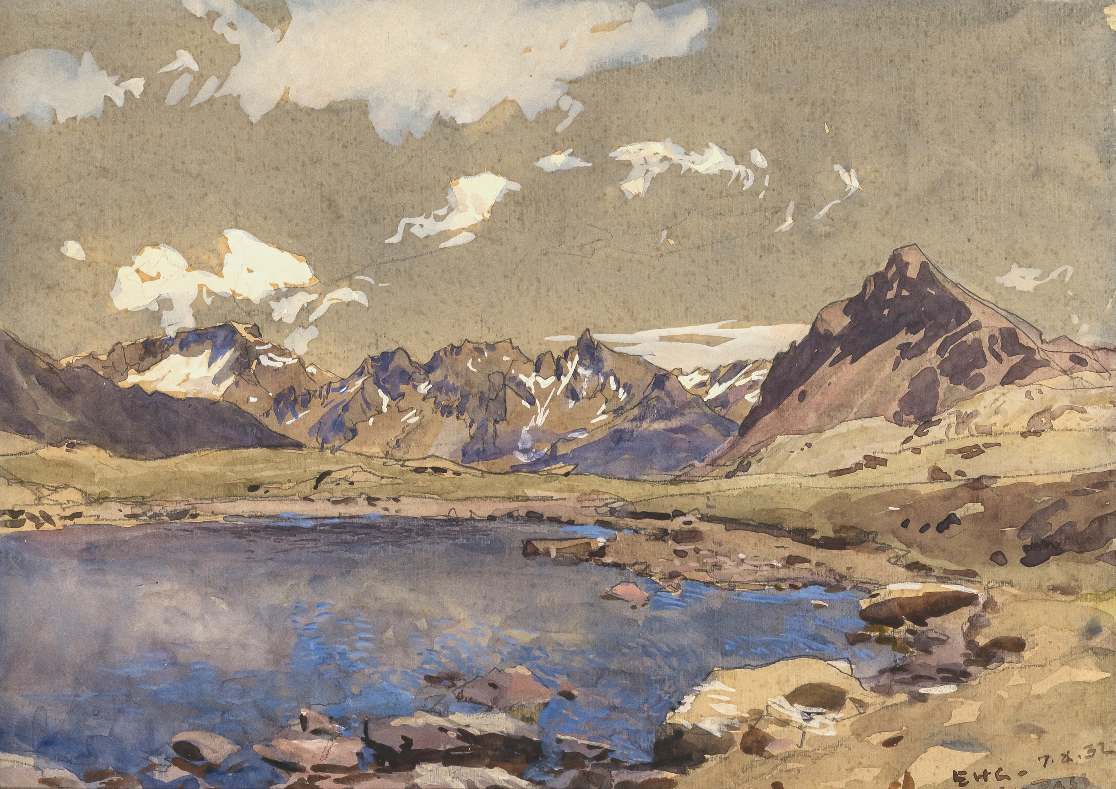 Edward Harrison Compton | At the Bernina Pass | MutualArt