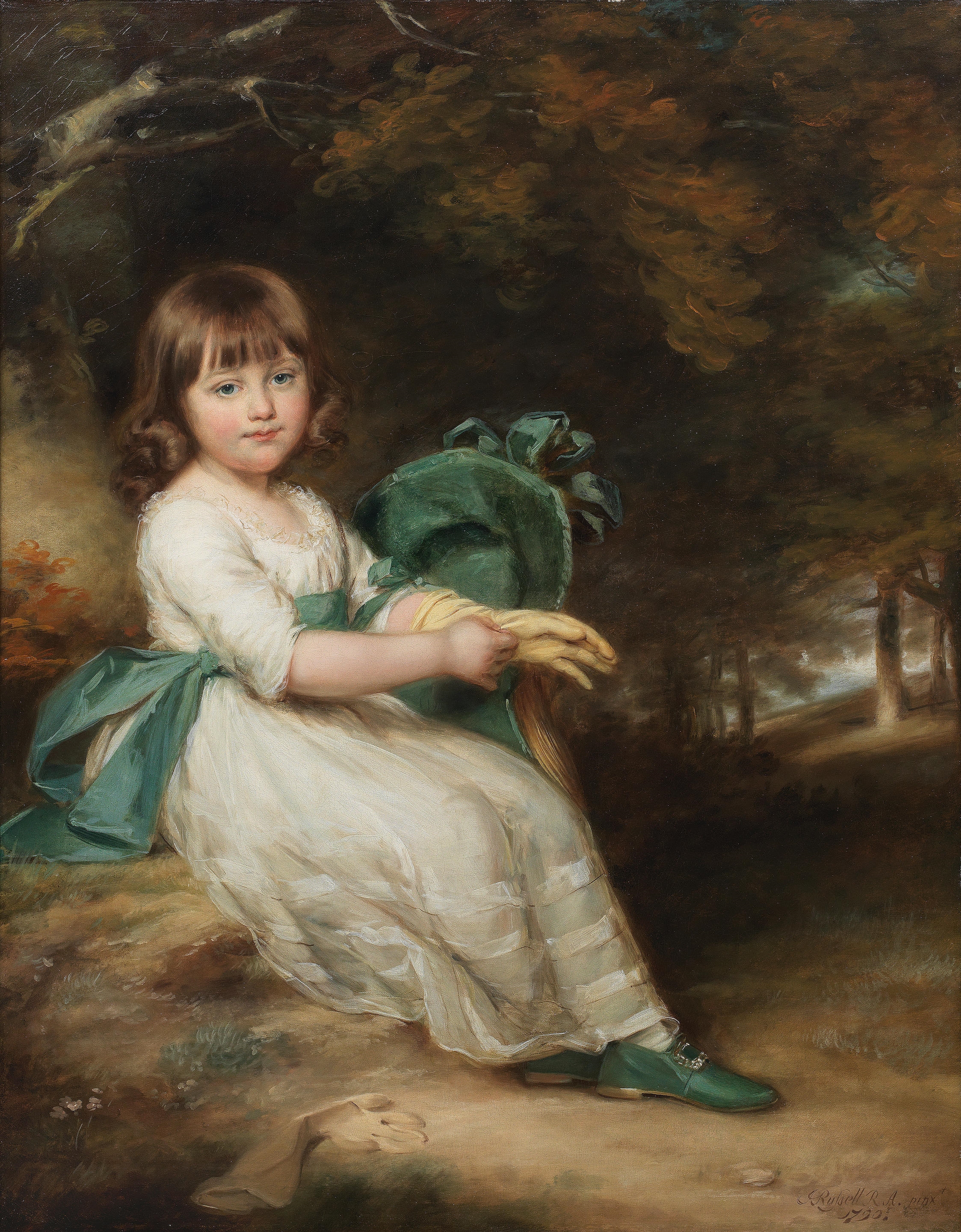 John Russell | Portrait of Mary Sheppard, full-length, seated in a ...