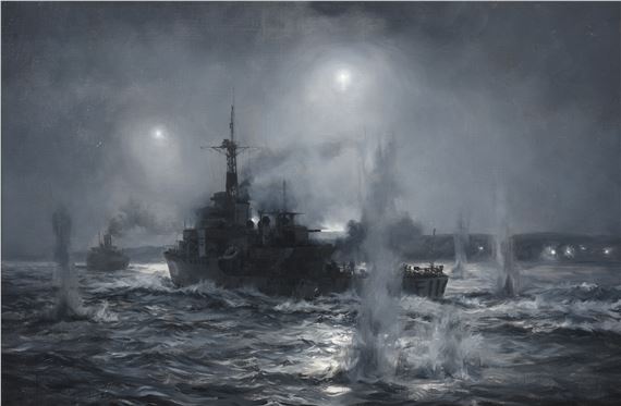 Montague Dawson | HMS Amethyst running the Yangtse Gauntlet, 30th July ...