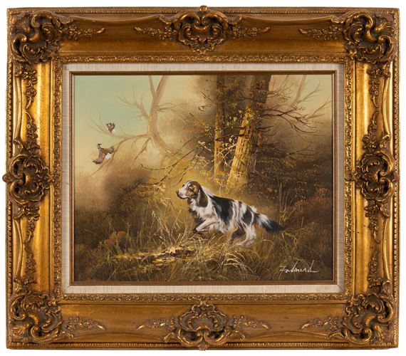 Unknown | Hound Flushing Quail | MutualArt