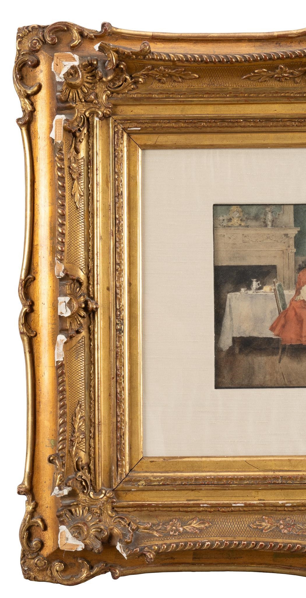 Leon John Moran | Interior Scene with Gentlemen | MutualArt