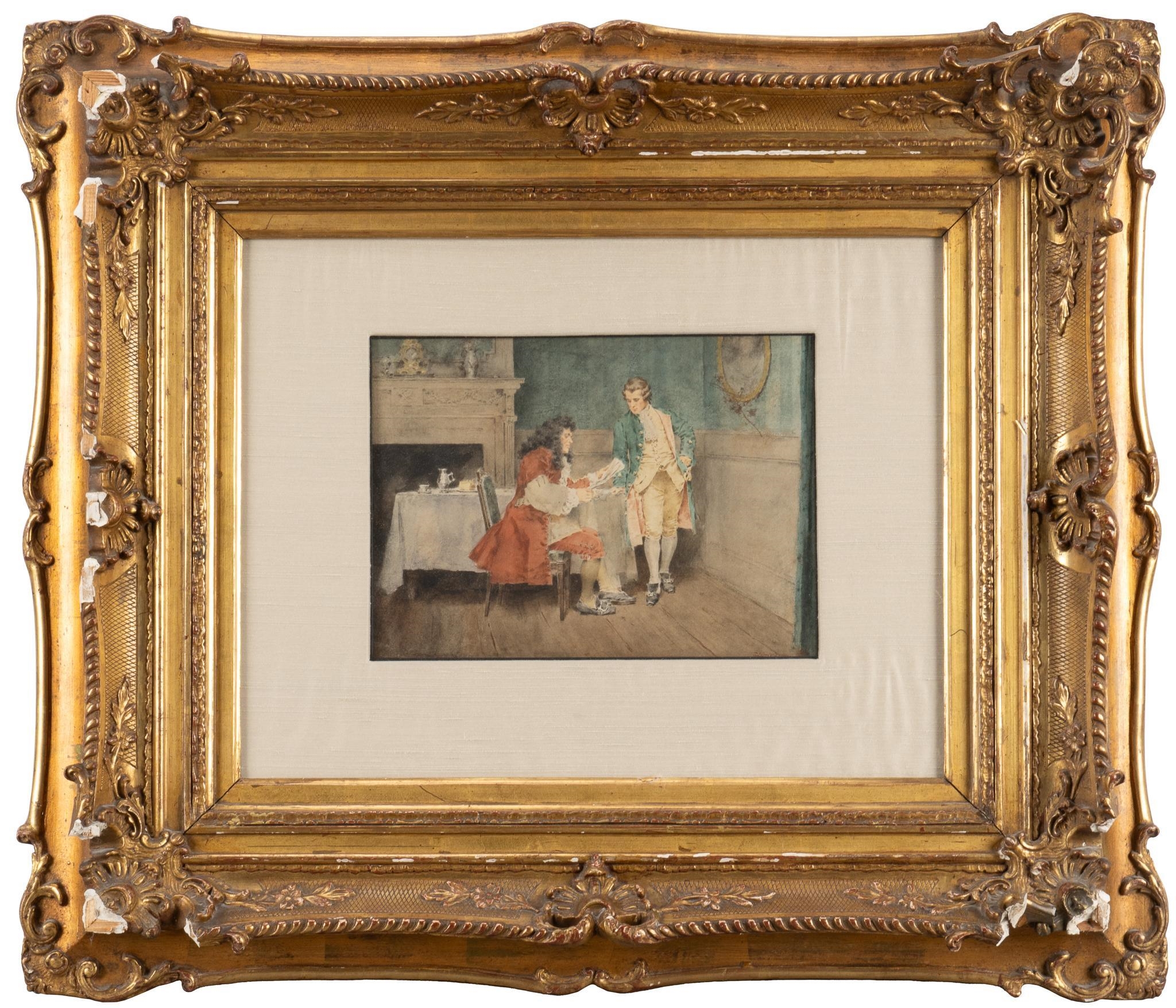 Leon John Moran | Interior Scene with Gentlemen | MutualArt