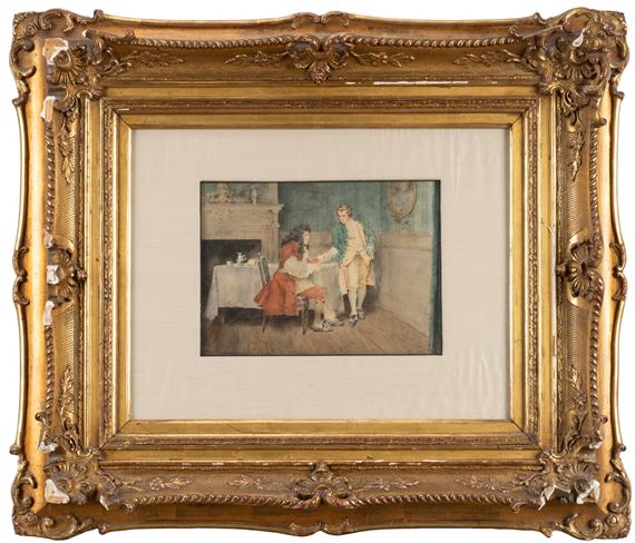 Leon John Moran | Interior Scene with Gentlemen | MutualArt