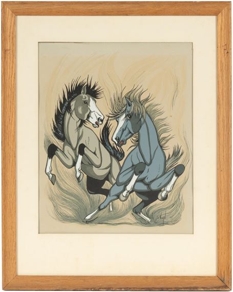 Frank Vigil | Blue Horses | MutualArt