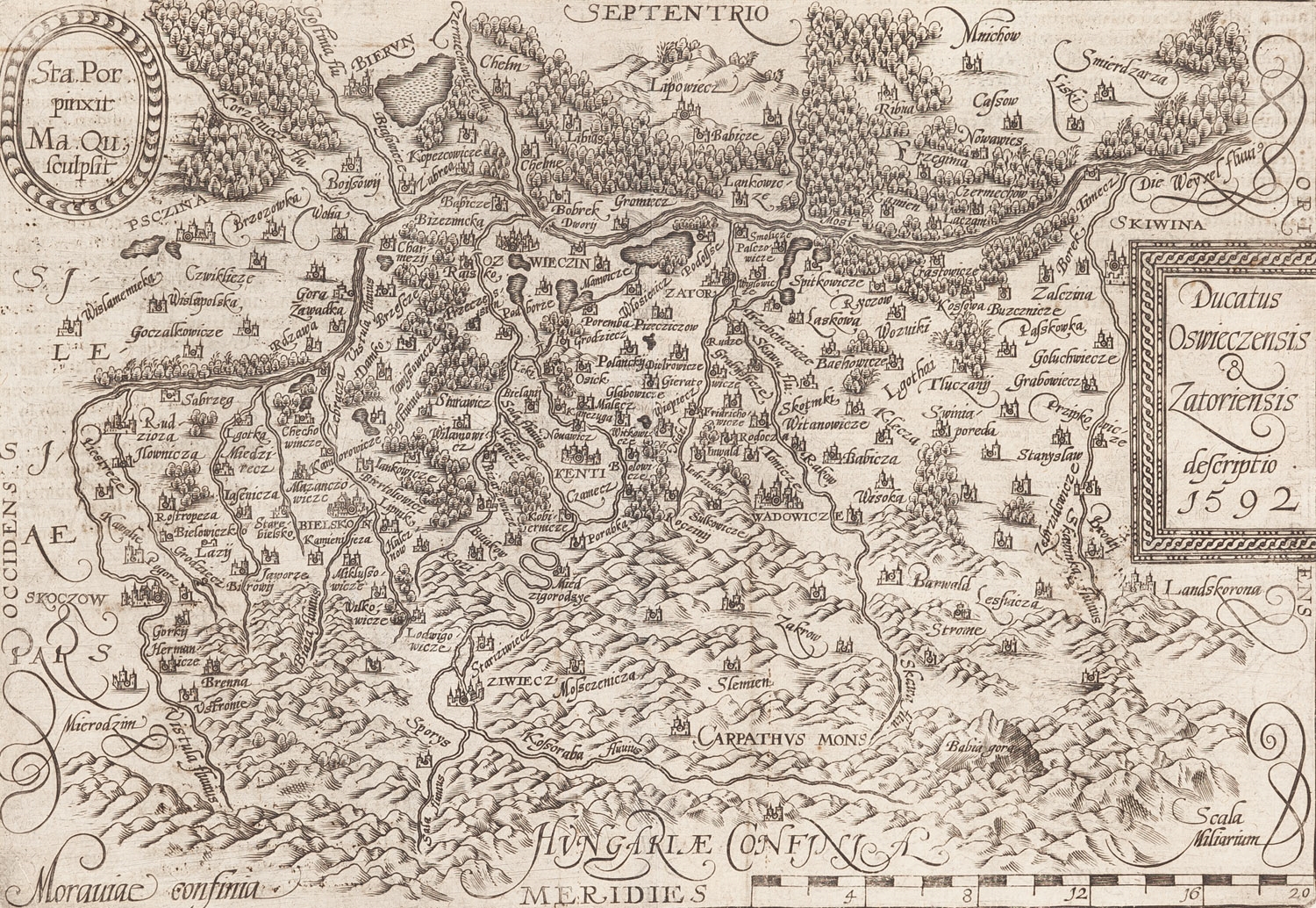 Matthias Quad | Map of the Duchy of Oswiecim and Zator (1596) | MutualArt