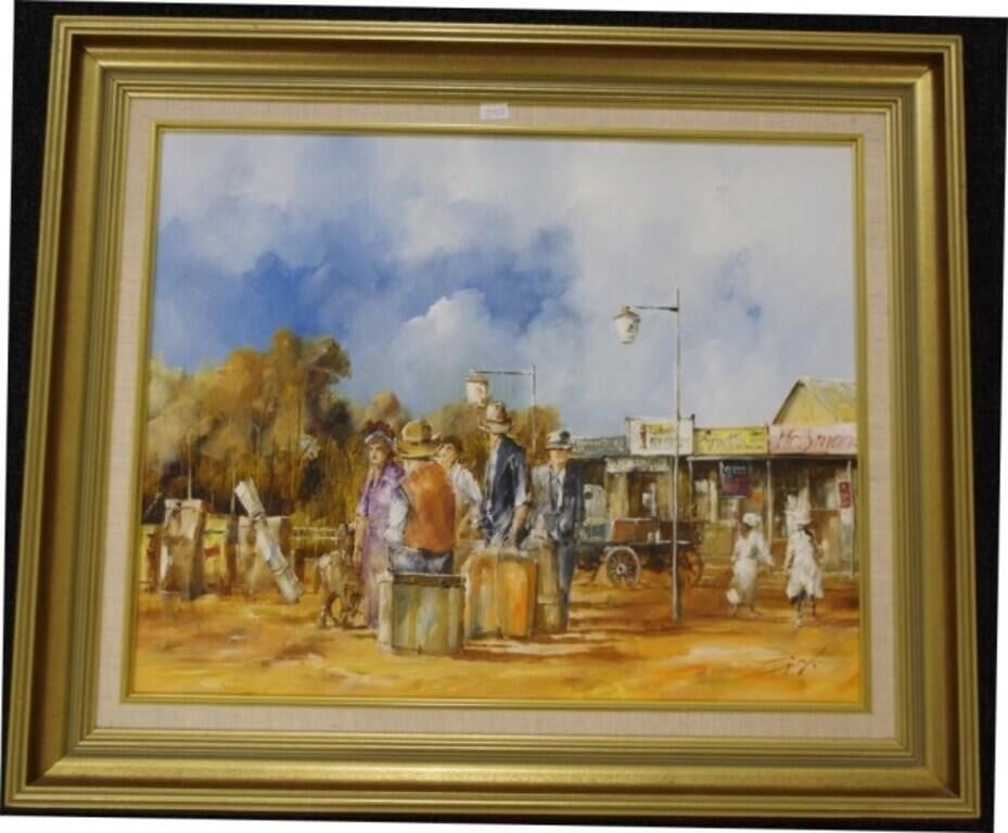 John Guy | Bus Stop in Main St | MutualArt