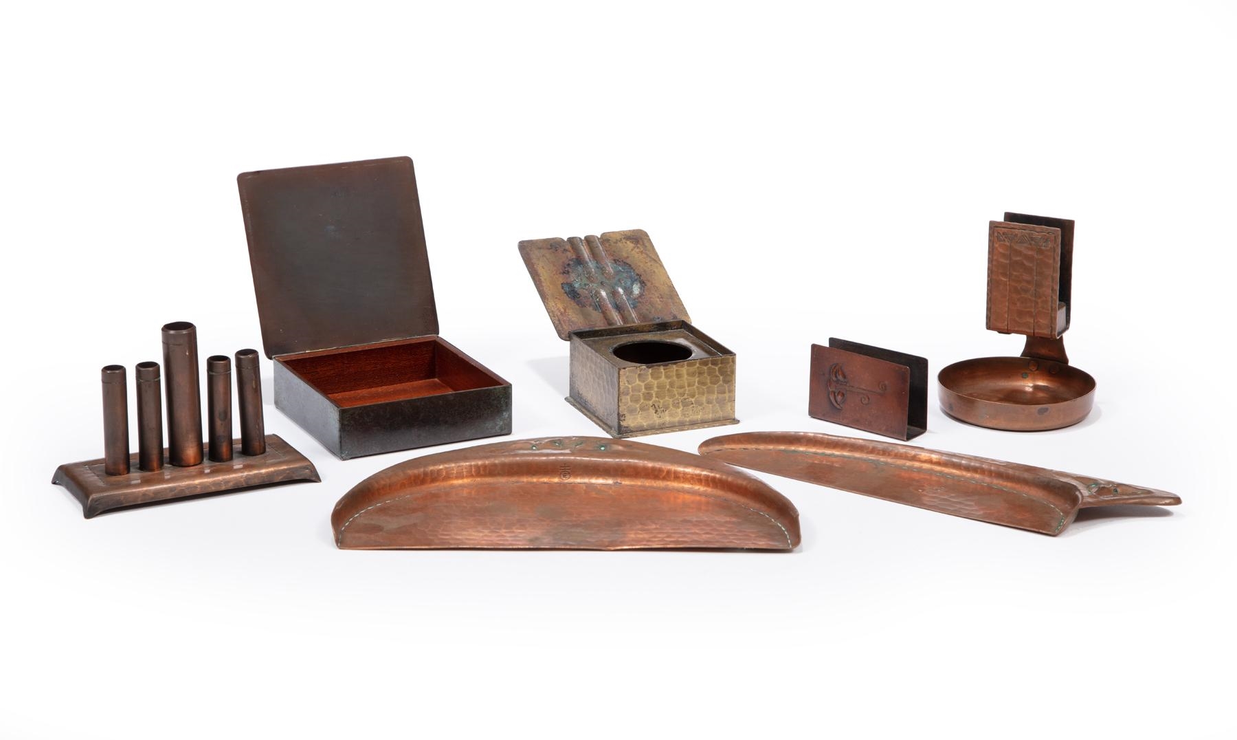 Roycroft | Five Roycroft Copper Desk Items | MutualArt