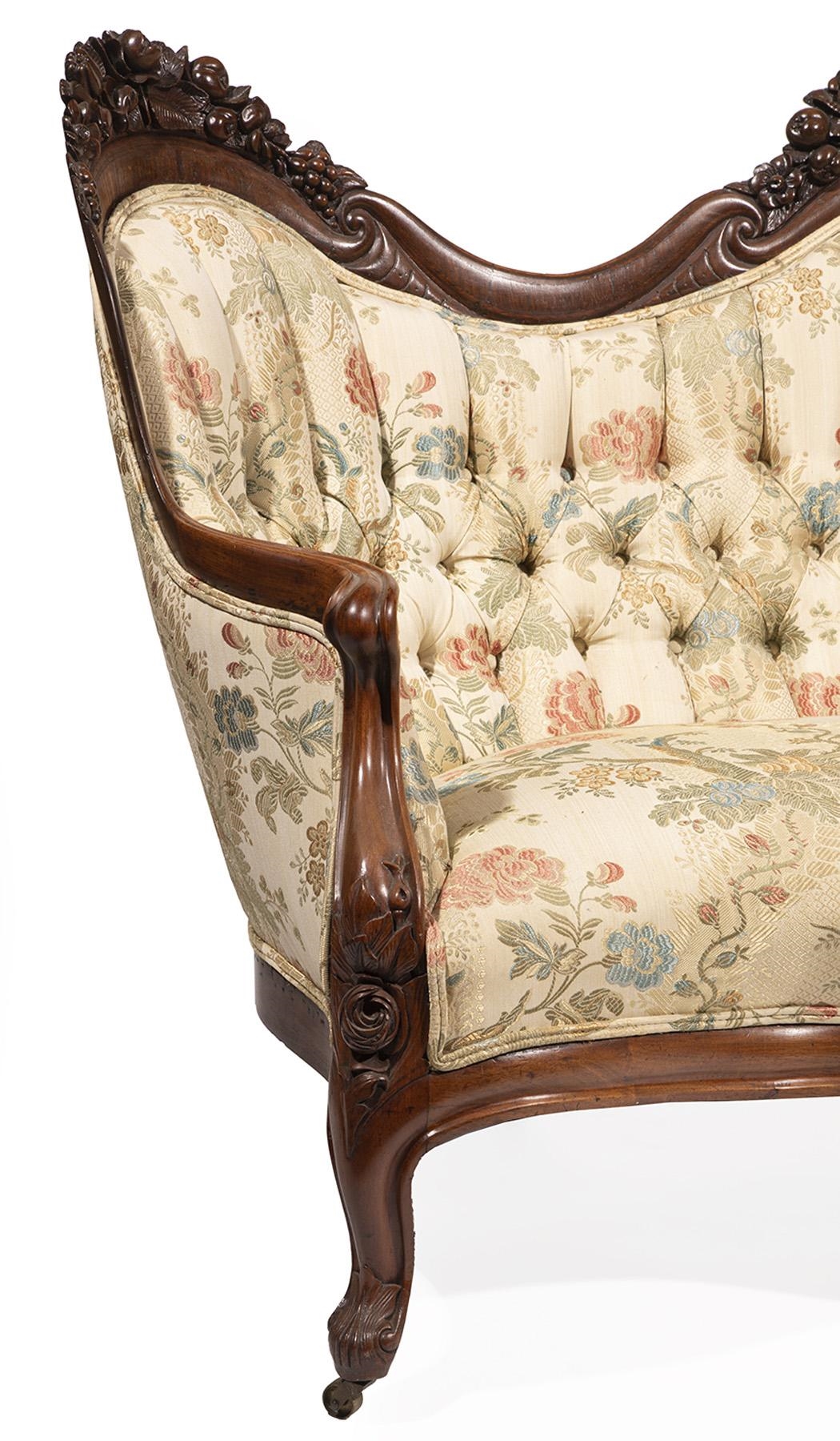 John Henry Belter | Carved and Laminated Rosewood Sofa | MutualArt