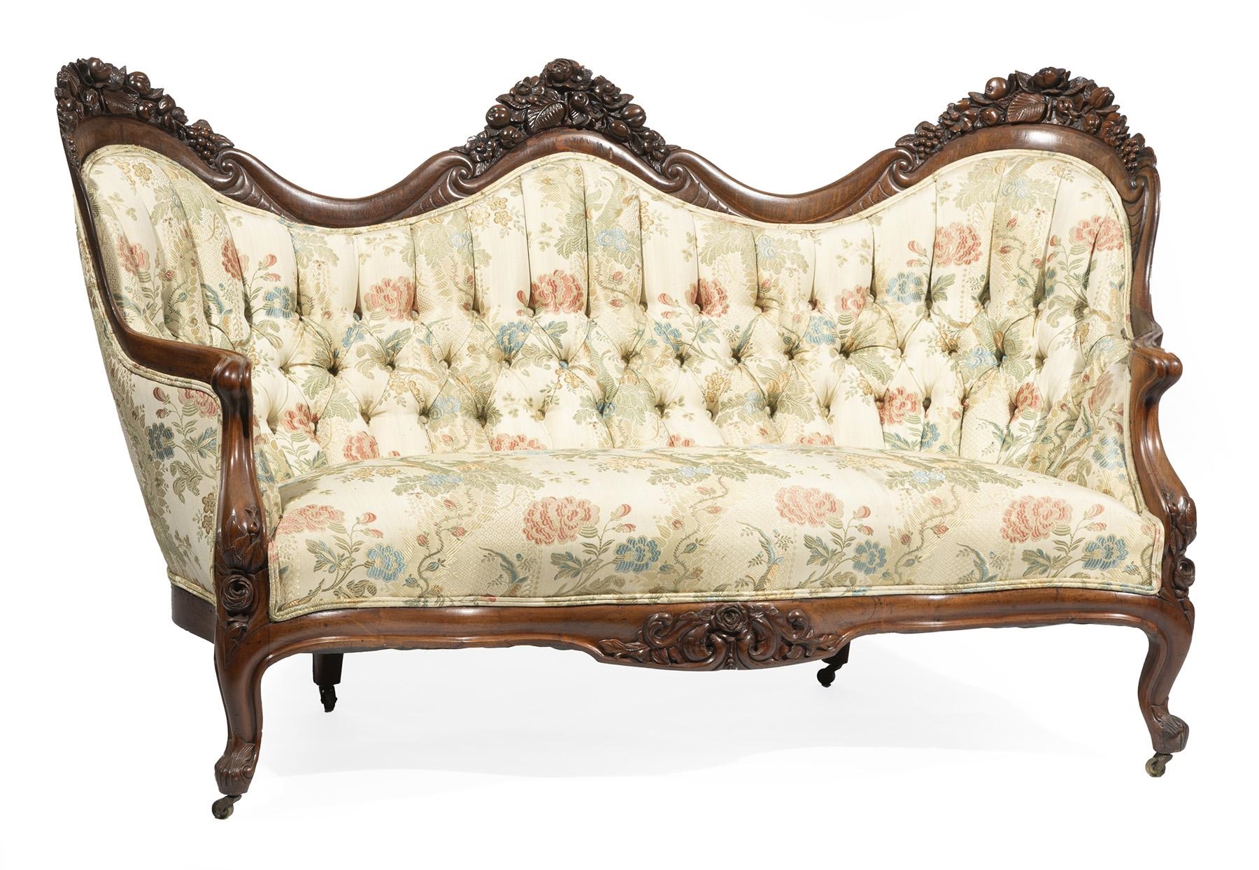 John Henry Belter | Carved and Laminated Rosewood Sofa | MutualArt