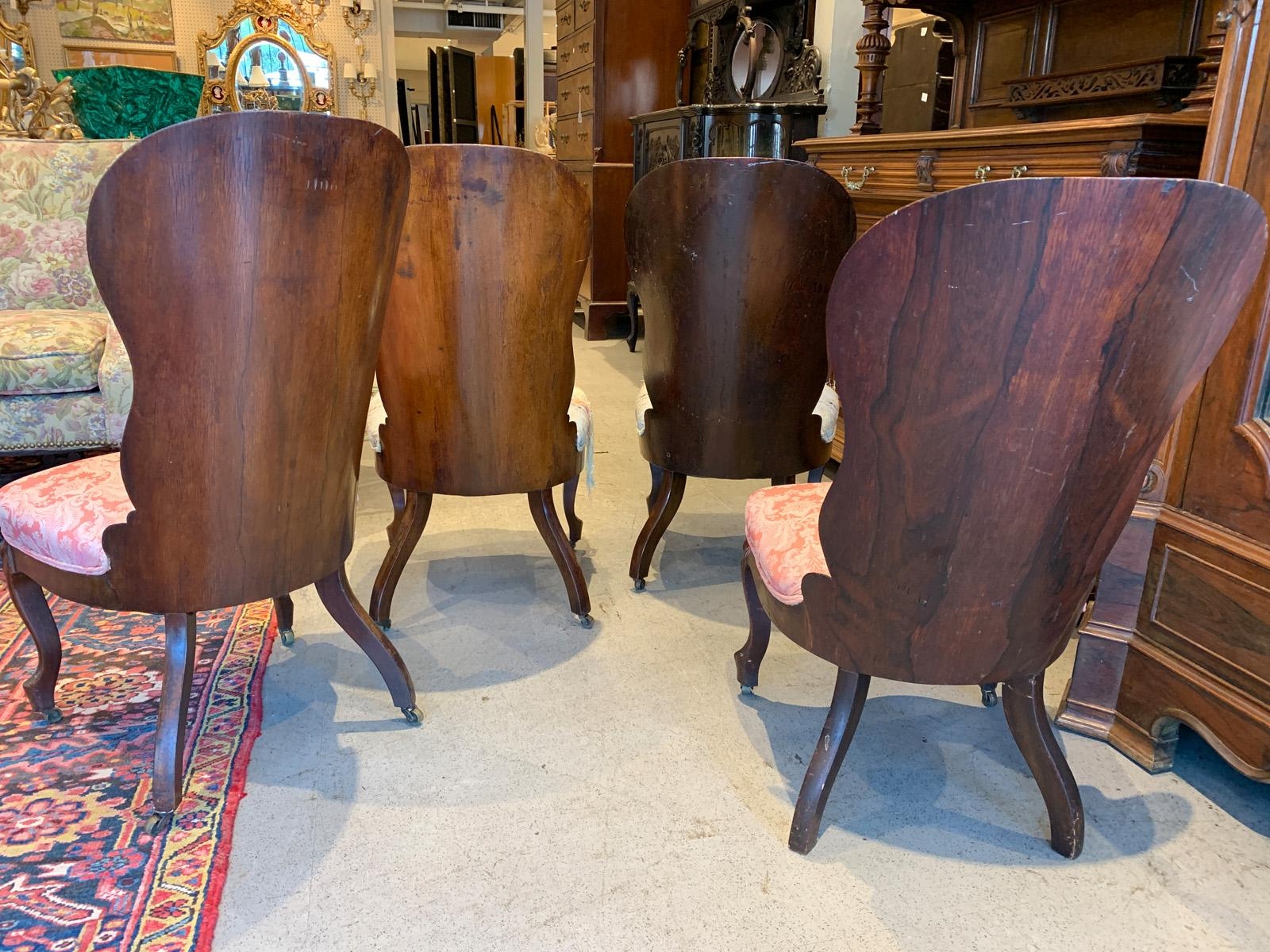 John Henry Belter | Four Rosewood Side Chairs | MutualArt