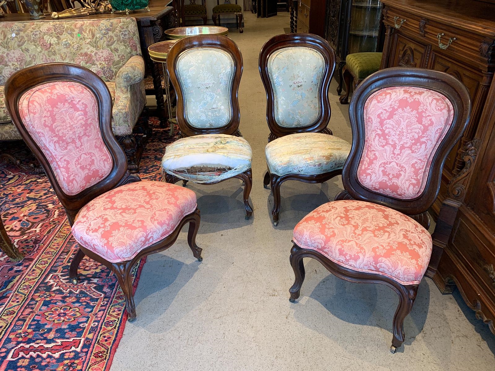 John Henry Belter | Four Rosewood Side Chairs | MutualArt