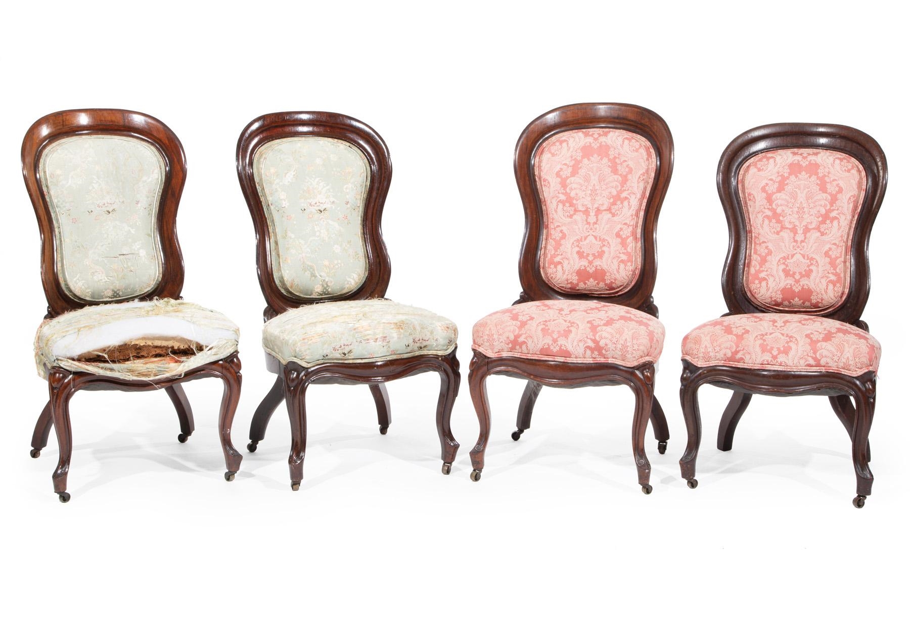 John Henry Belter | Four Rosewood Side Chairs | MutualArt