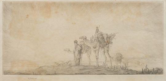 Edward Julius Detmold | A desert scene with camels and rider | Compare ...