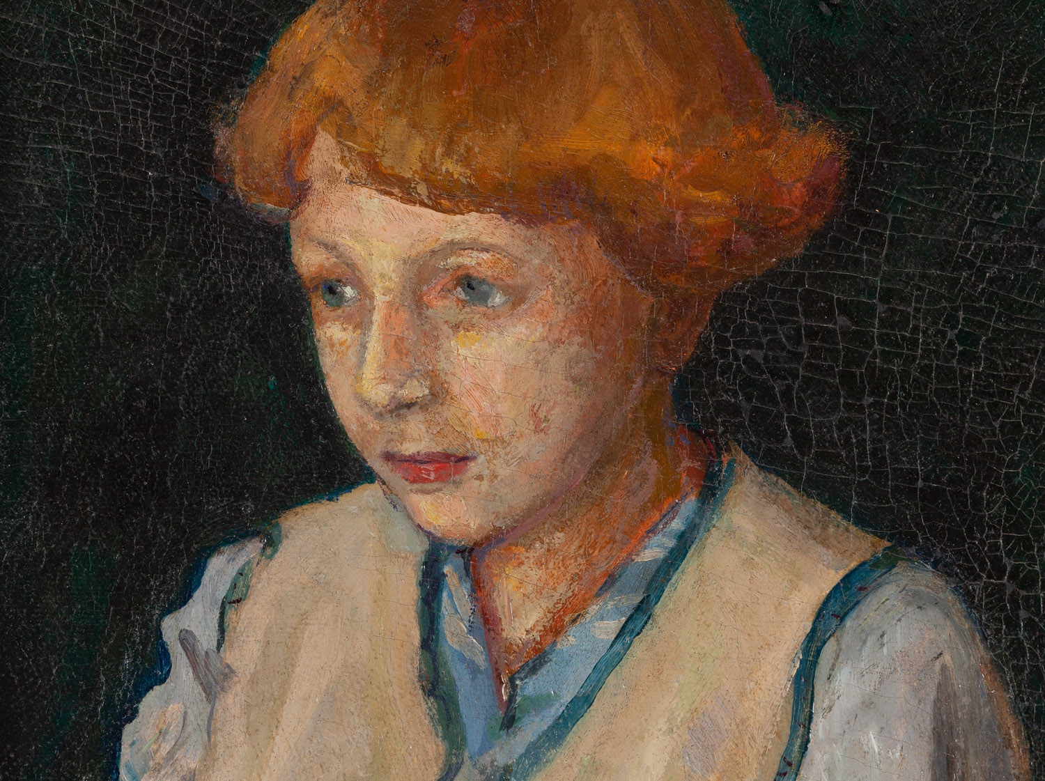 Fryderyk Pautsch | Hutsul child oil/paperboard | MutualArt