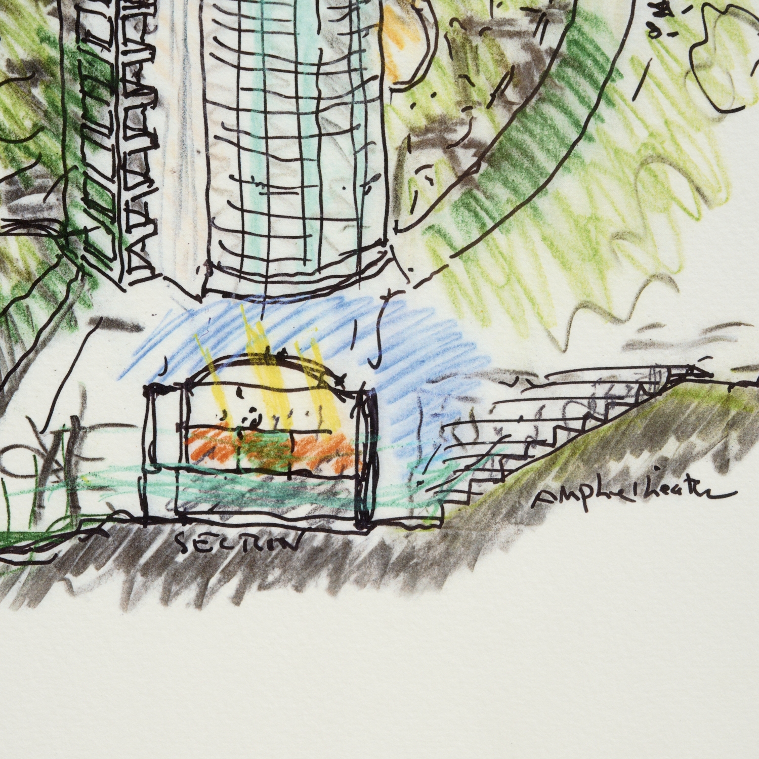 Moshe Safdie | Architectural Drawing (1938) | MutualArt