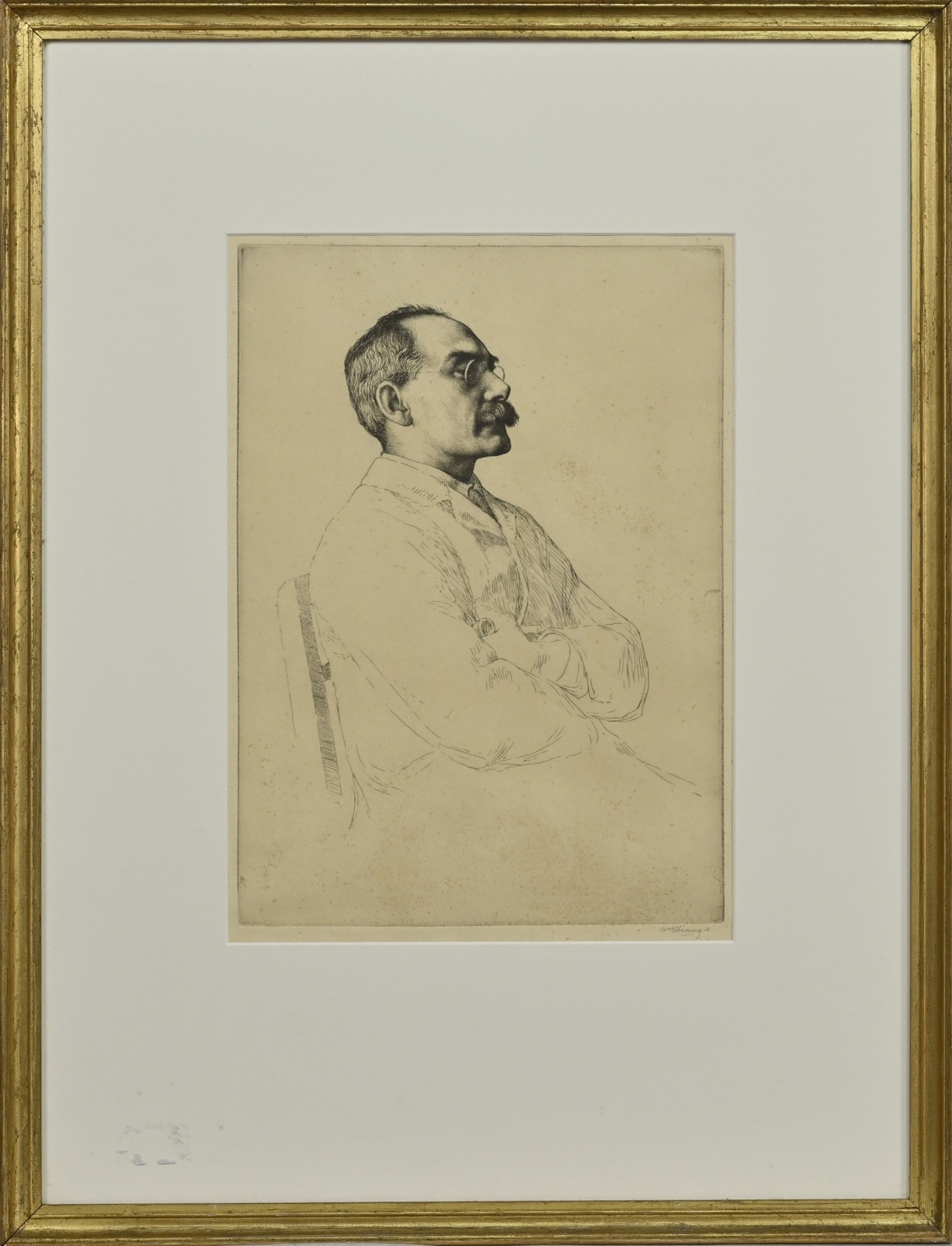 William Strang | PORTRAIT OF RUDYARD KIPLING | MutualArt