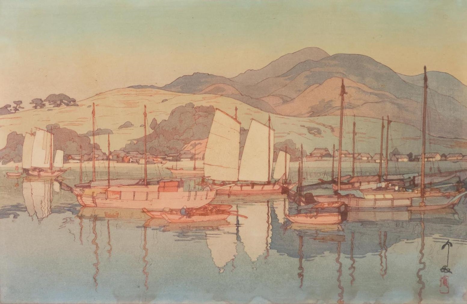 Hiroshi Yoshida | Waiting For The Tide from The Inland Sea | MutualArt