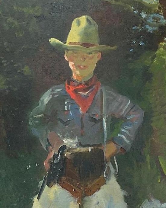 Gordon Stevenson | Portrait of a young boy dressed as a cowboy (1926 ...