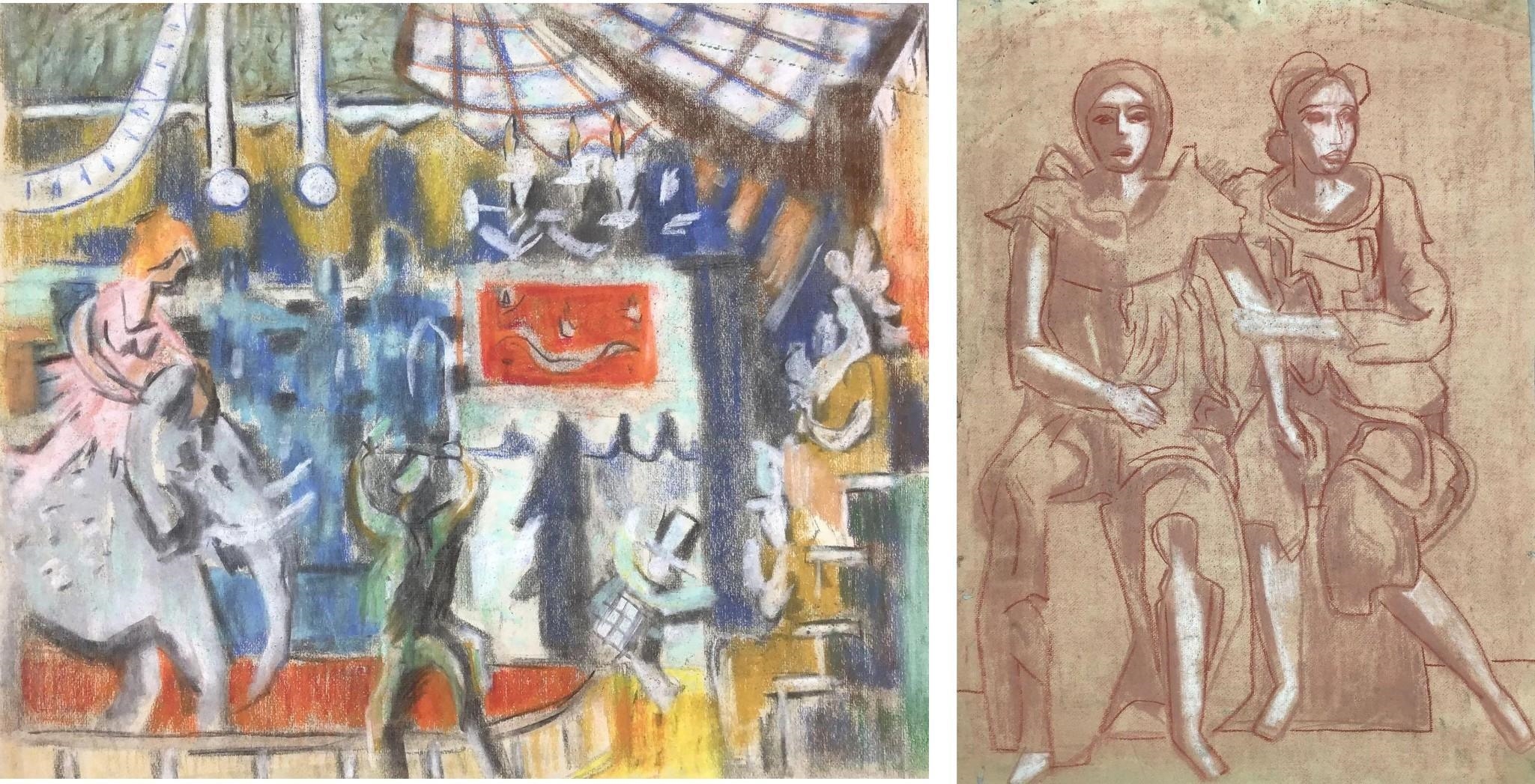 Frederick Robbins Childs | Circus scene and seated figures | MutualArt