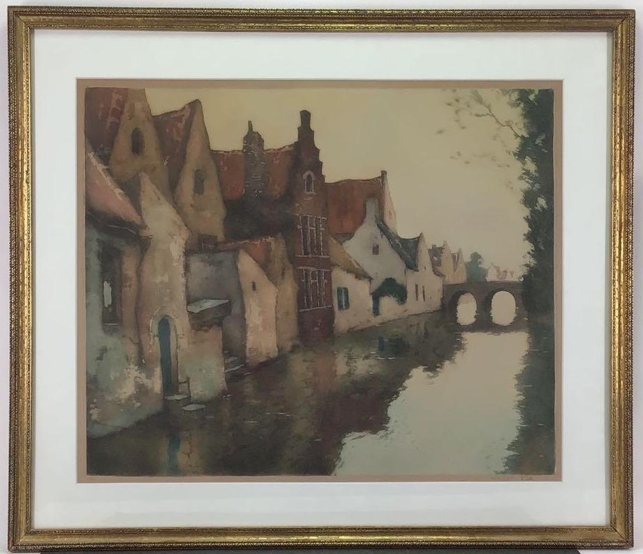 Julien Celos | European canal scene | MutualArt