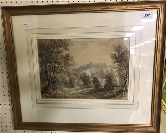 James Baker Pyne | Windsor Castle with woodland in foreground | MutualArt