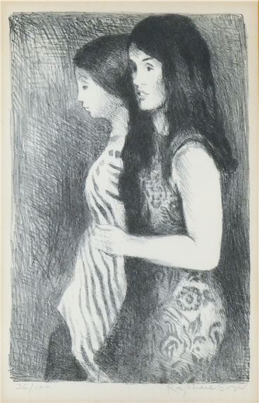Raphael Soyer | ''TWO GIRLS'' (1970) | MutualArt